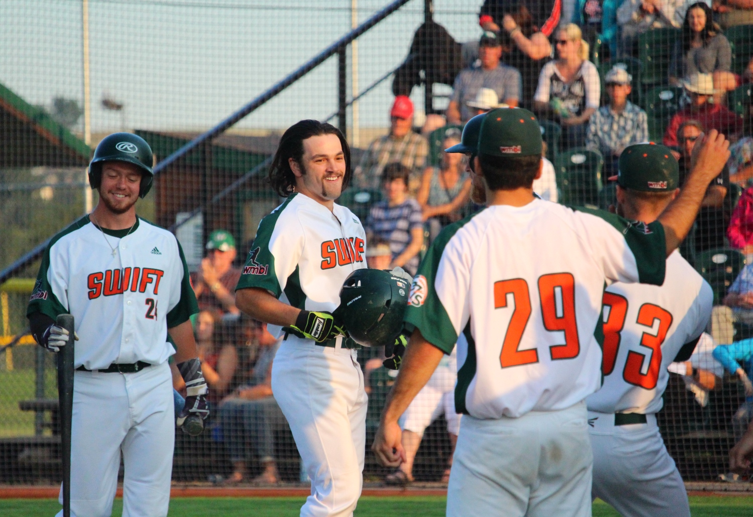 All smiles for 57's during 13-7 win to open WMBL Championship series ...