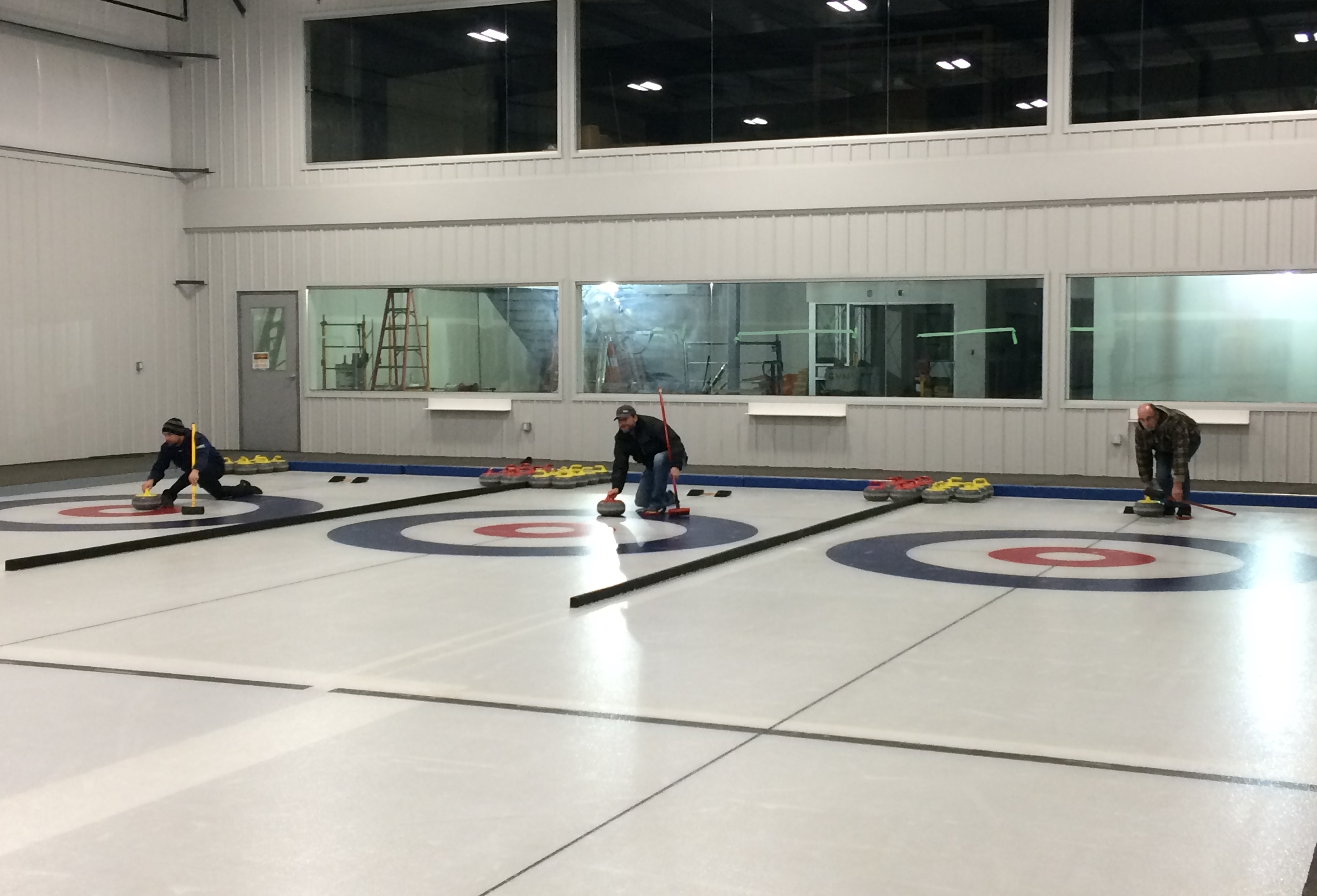 First rock thrown down inside Leader's new curling rink ...